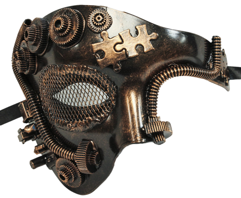 Steampunk Bronze Phantom Half Plaster Mask (75990) – LindasGifts
